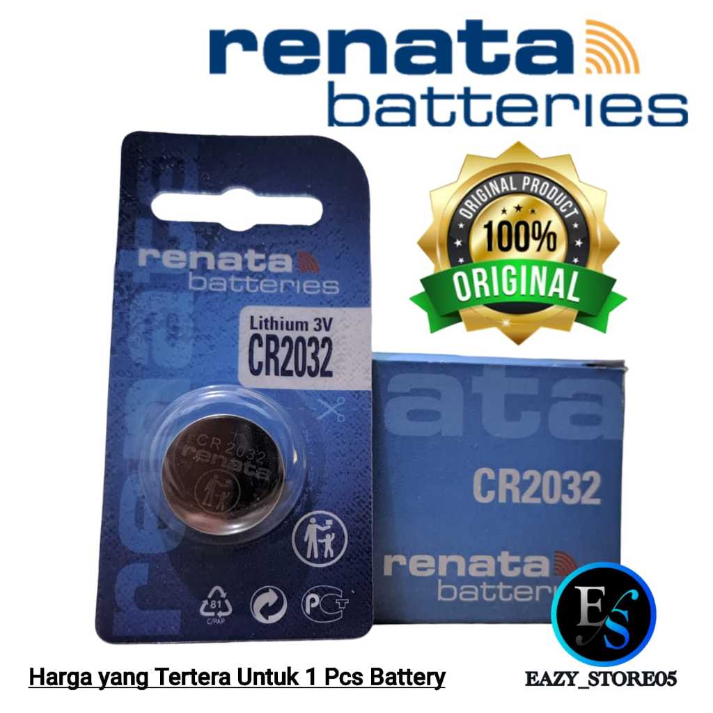 Jual Baterai Renata CR2032 3V Original Batrai CMOS Komputer CR 2032 Lithium Battery | Shopee ...