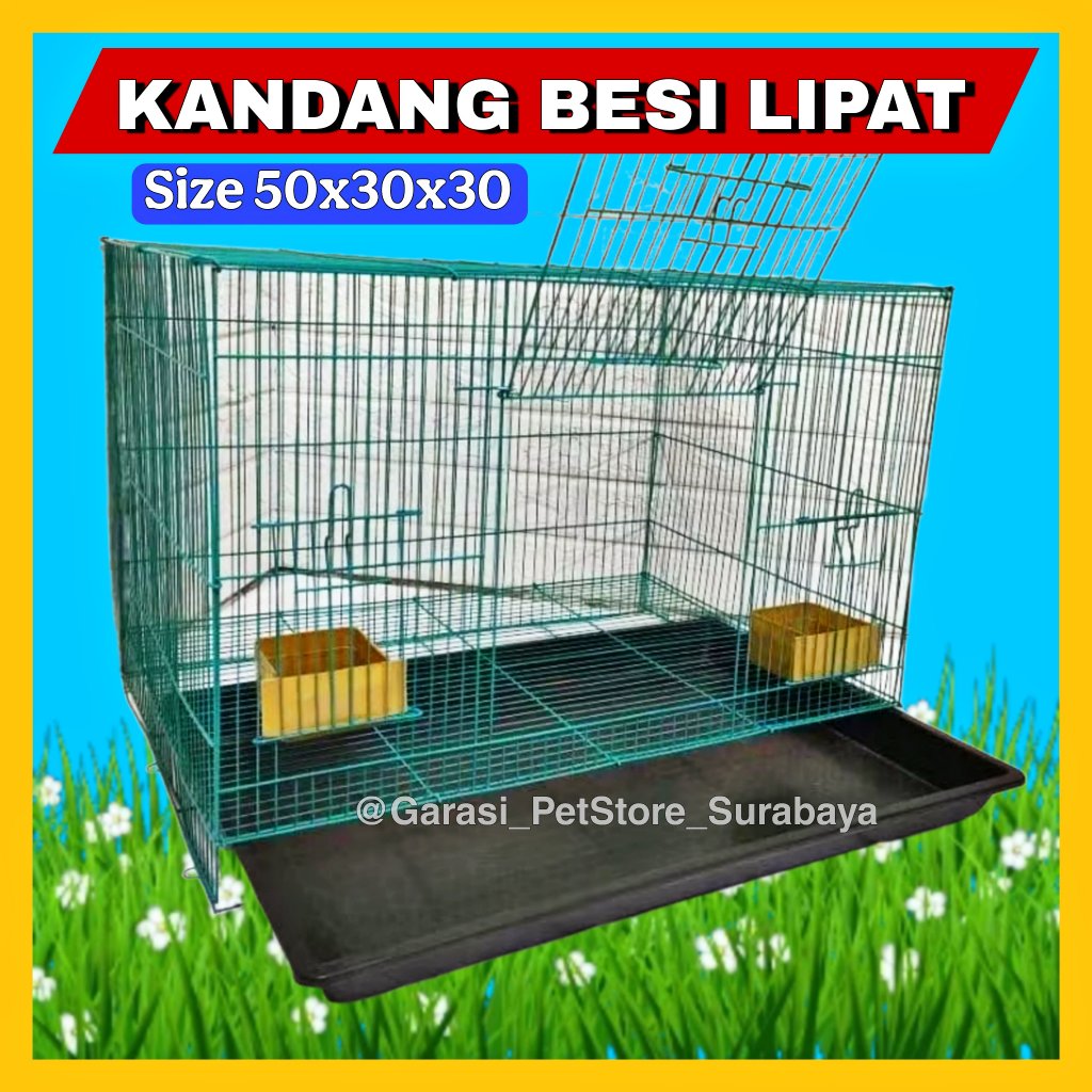 Jual GPSS- Kandang Besi Lipat 50x30x30 Kandang Kucing Burung Kelinci ...