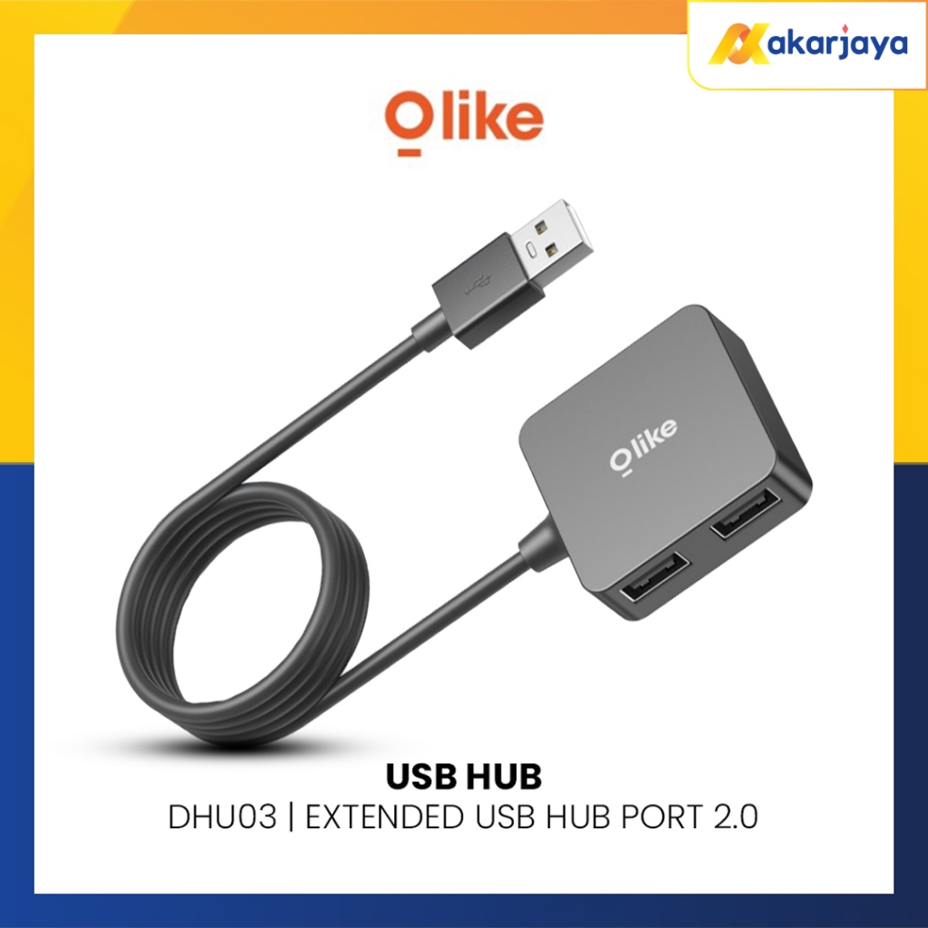 Jual Olike DHU03 USB HUB 4 PORT 2.0 80cm Extender HUB USB A TO USB 2.0 ...