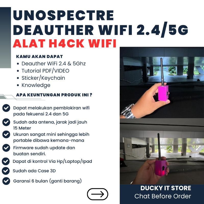 Jual Uno Spectre | New Deauther WiFi 2.4& 5G - Alat Belajar H4CK | Shopee Indonesia
