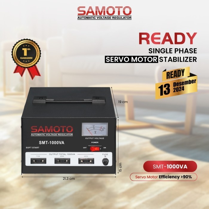 Jual INSTANT. Stabilizer Samoto SMT1000VA 1000VA Stavolt Servo Motor ...