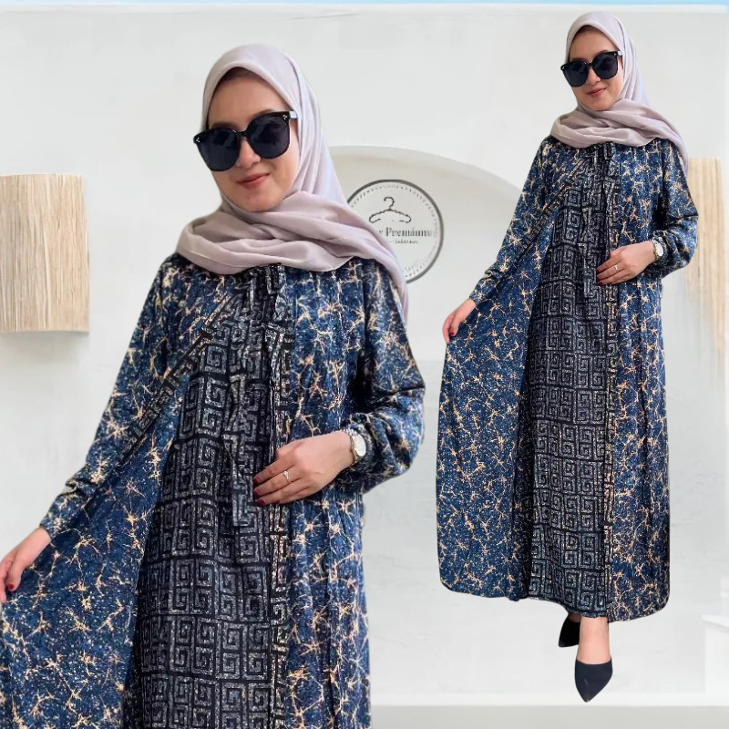 Jual Dress Muslim Wanita Kekinian Batik Rayon Premium Model Rompi ...