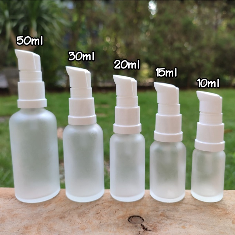 Jual Botol 15ml Toner Hair Tonic Glass Pump Treatment Botol Skincare ...
