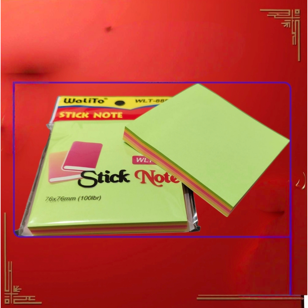 Jual Sticky Note Warna Warni / Memo Stick 76x76 mm Tumpuk 100 lembar ...
