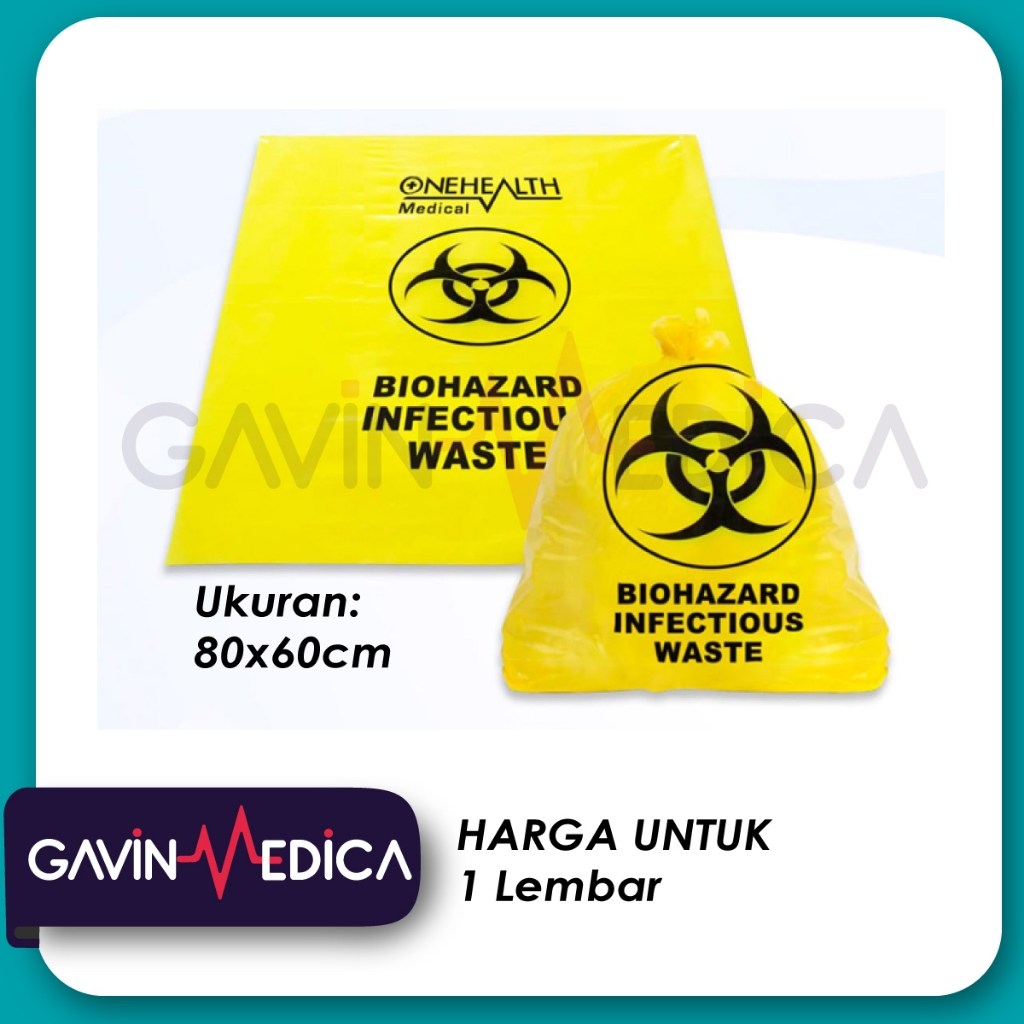 Jual ONEHEALTH Biohazard Infectious Waste Kantong Limbah Kuning Ukuran ...