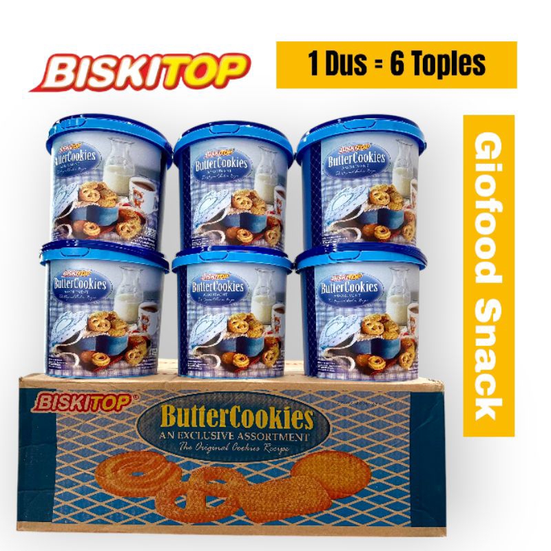 Jual 1 DUS / KARTON - BISKITOP BUTTER COOKIES ASSORTMENT ISI 6 JAR ...