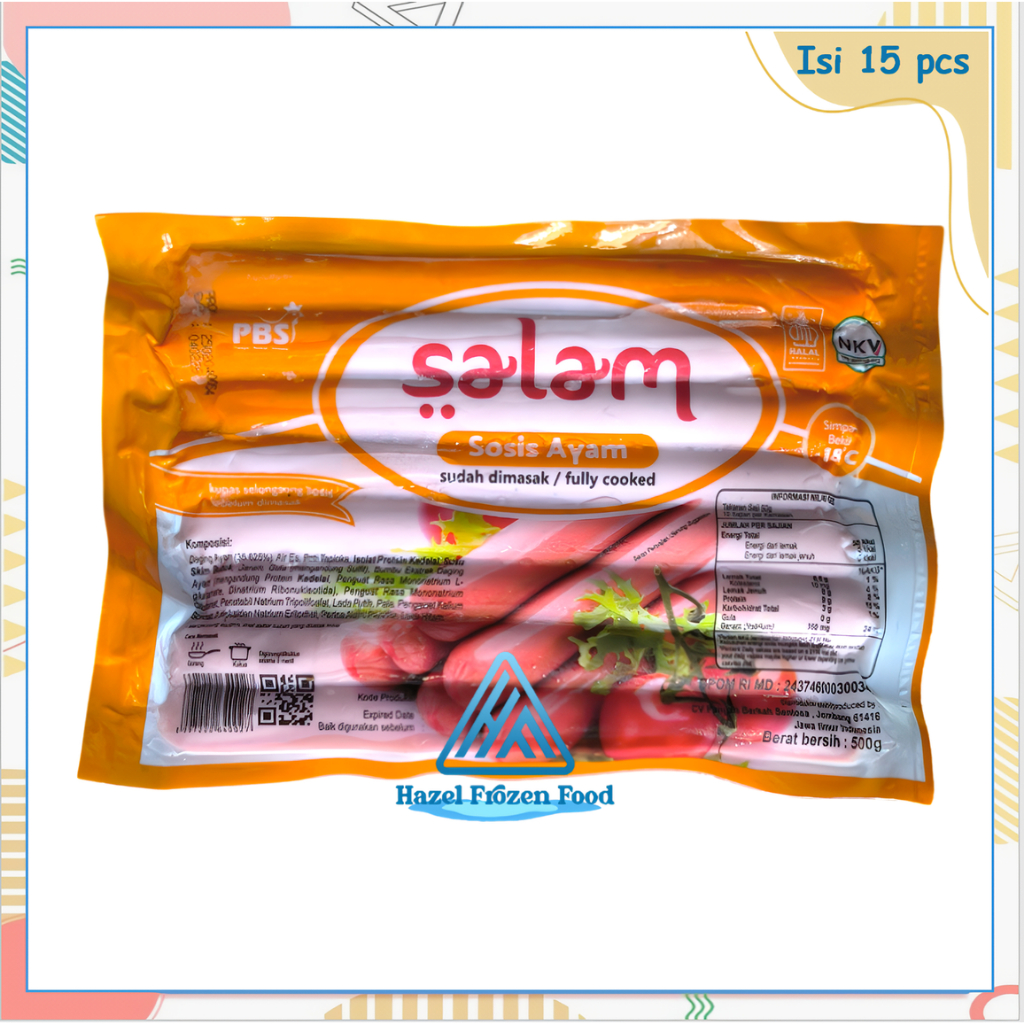 Jual Salam Sosis Ayam Long 500 g Frozen Food Karawang | Shopee Indonesia