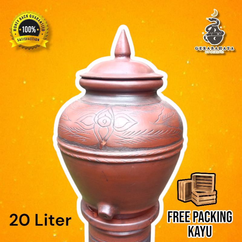 Jual PADASAN WUDHU GERABAH TANAH LIAT 20 liter | Shopee Indonesia