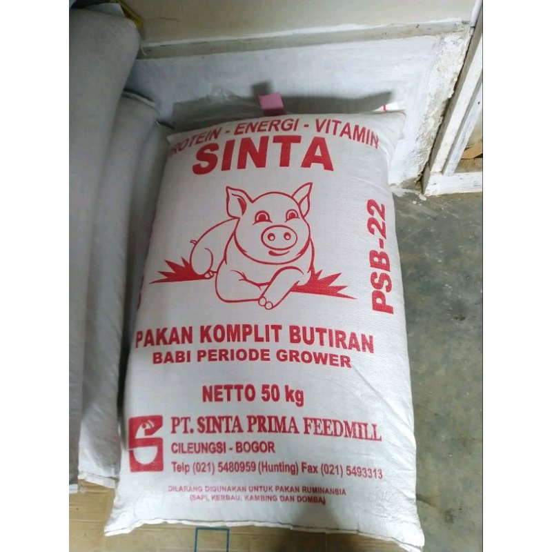 Jual SINTA PSB-22 Pur pakan babi pellet babi penggemukan 1kg | Shopee ...
