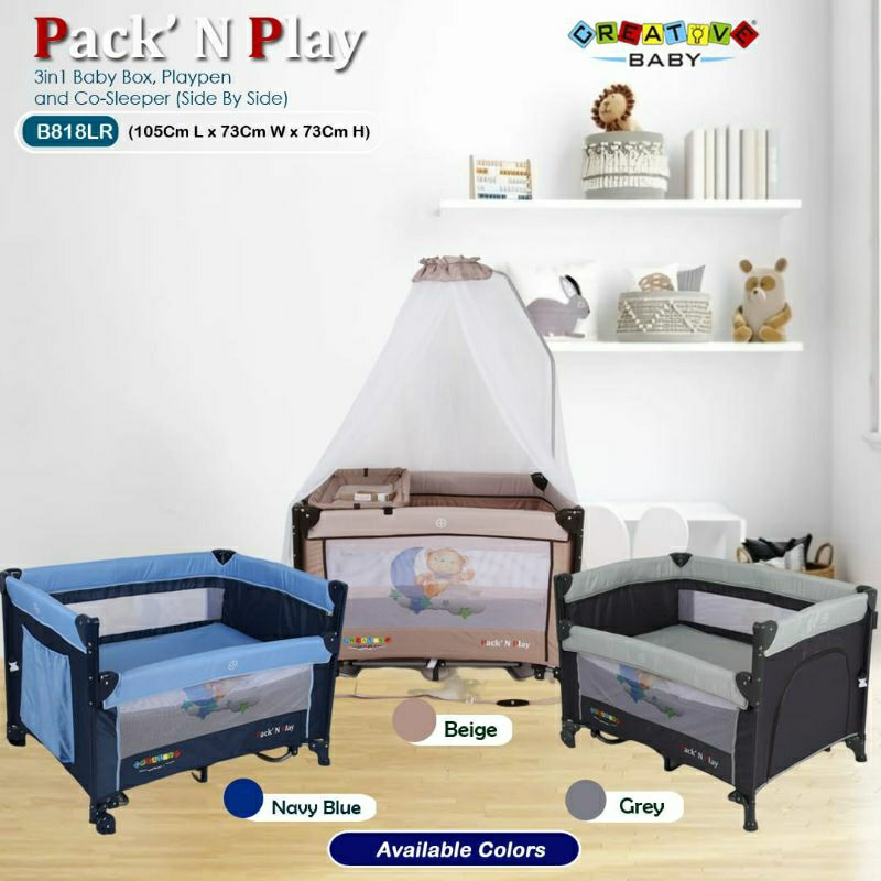 Jual BABY BOX BAYI CREATIVE B-818LR PACK N PLAY | Shopee Indonesia