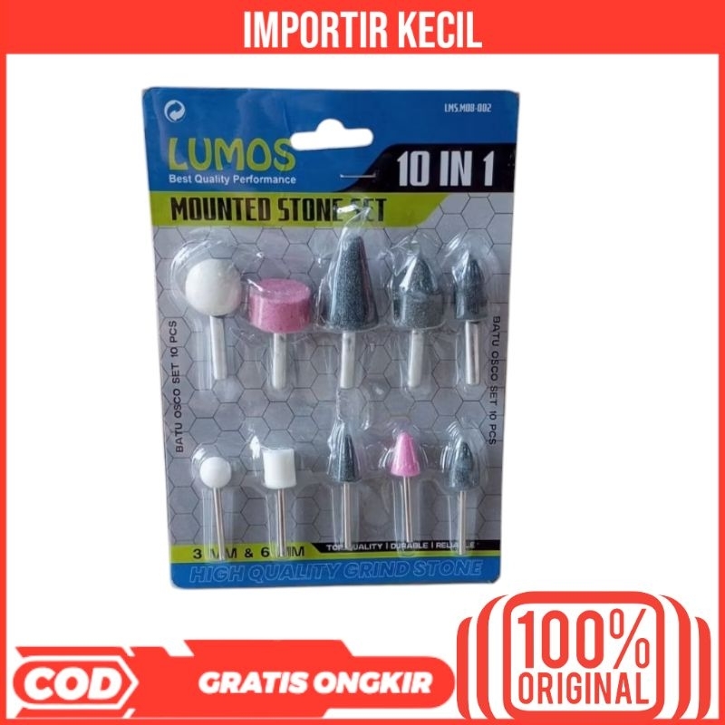Jual MOUNTED STONE 10PCS BATU OSCO BATU GURINDA MINI SET 10PCS 6MM DAN ...