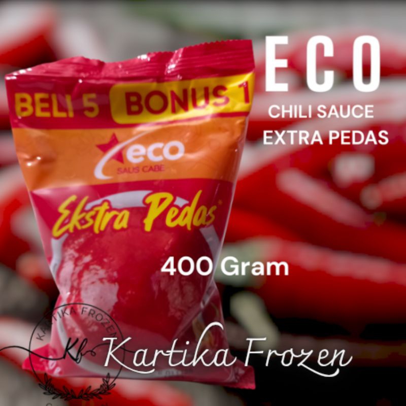 Jual ECO CHILI SAOS EXTRA PEDAS 1KG & 400 GR | Shopee Indonesia