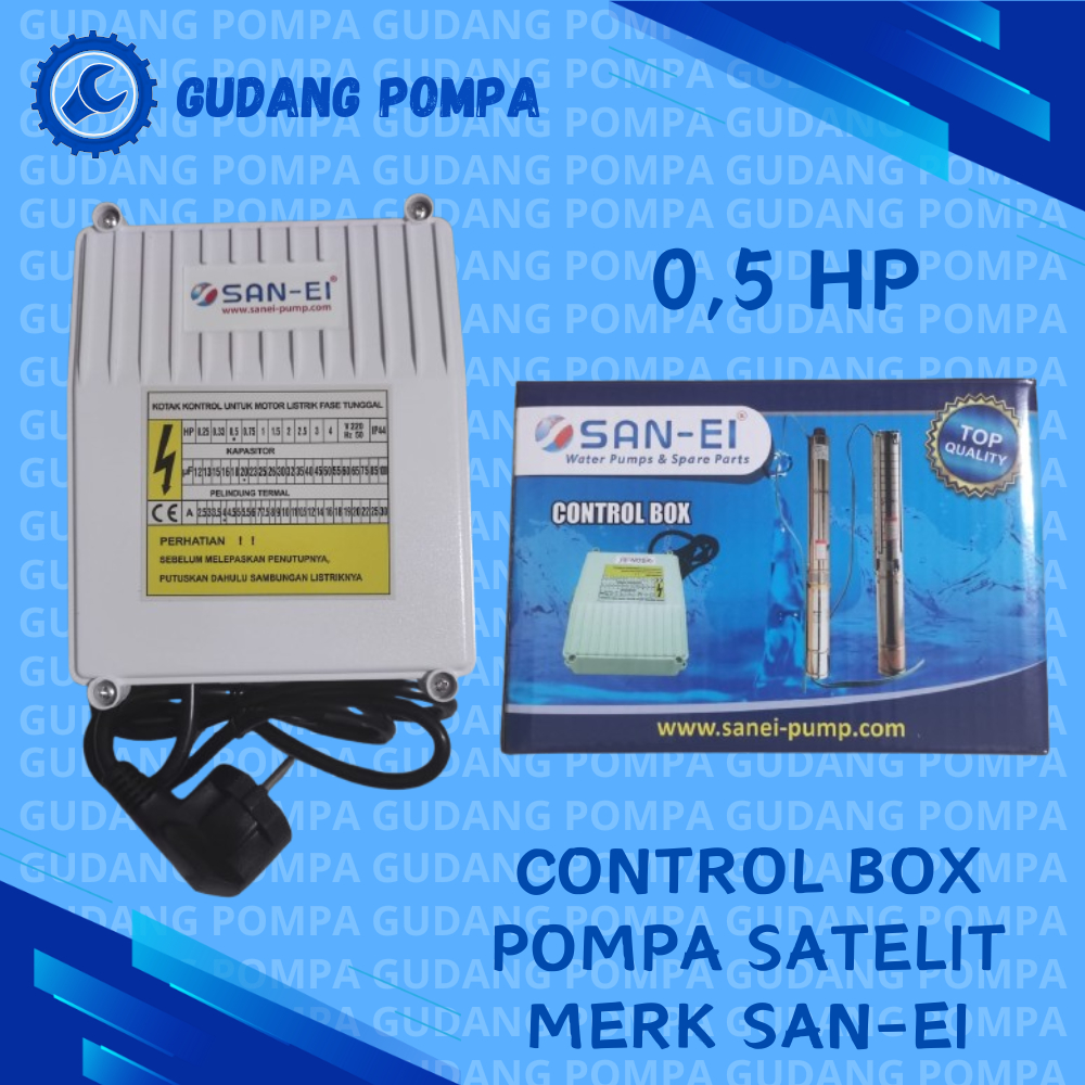 Jual Control Box Pompa Satelit SAN-EI 0,5 HP | 1/2 PK Original | Shopee ...