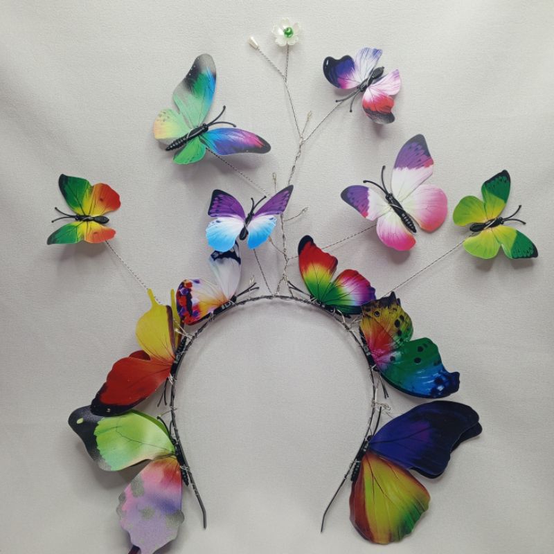 Jual COD Bando Kupu-kupu Mix Warna / Bando Peri / Bando Ultah/ Bando ...