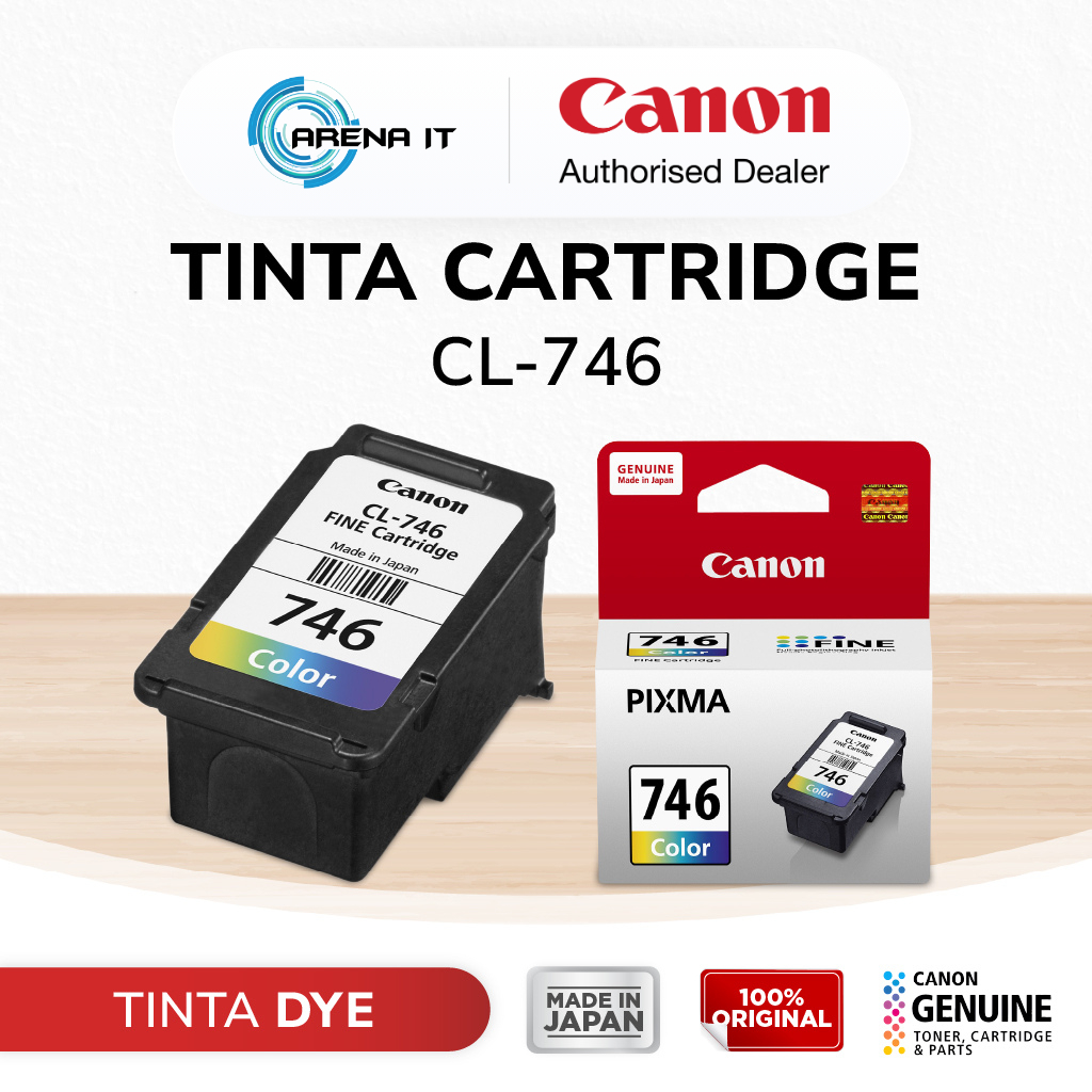 Jual Tinta Original Canon 746 Color CL746 - Tinta Canon MG2570s TS207 ...