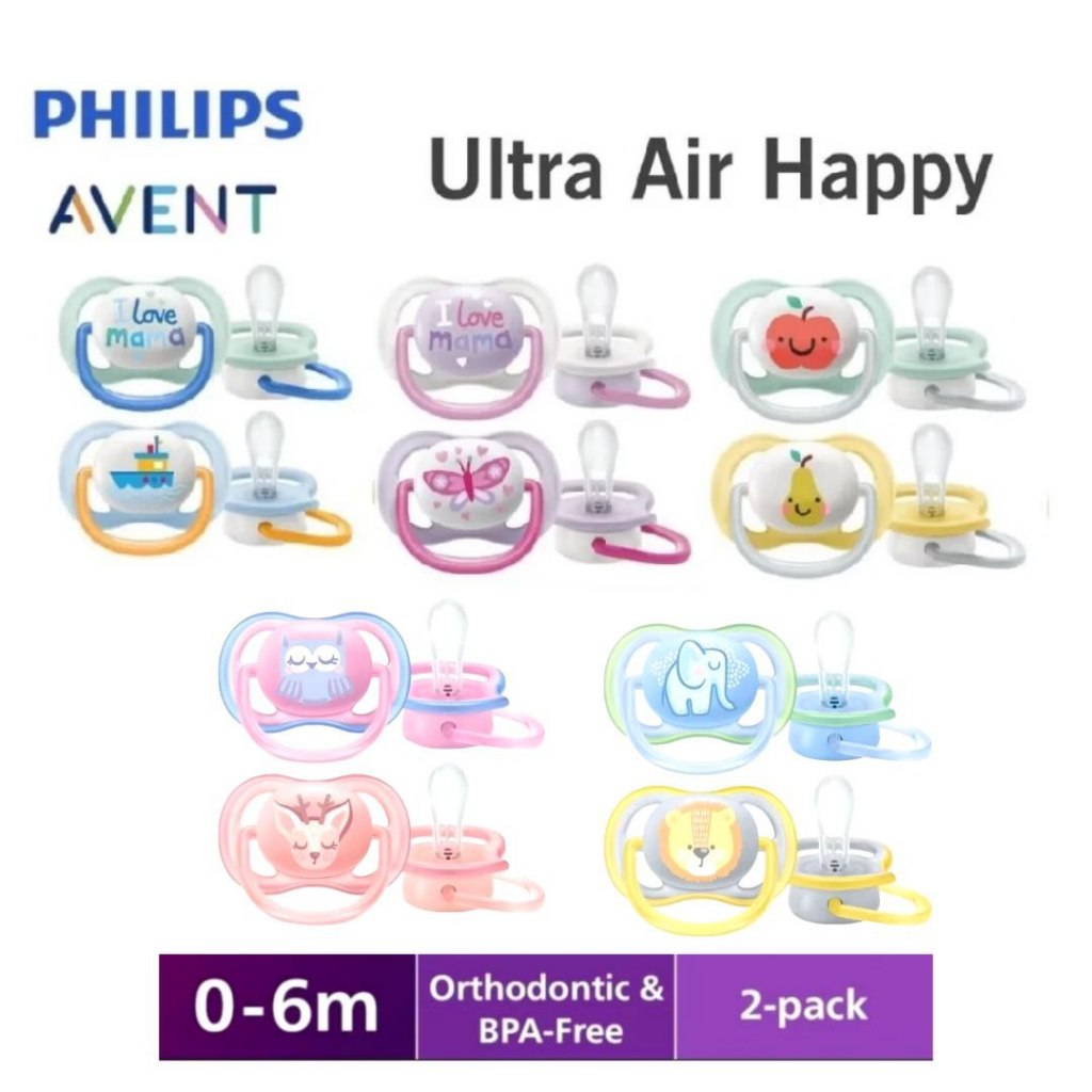 Jual Philips Avent Soother Ultra Air 0-6m /6-18m, Empeng Bayi: 2pcs ...