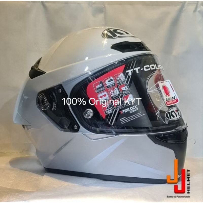 Jual Helm KYT TT Course Solid (Kaca Flat) (Pin Lock Ready) (100% Original KYT) | Shopee Indonesia