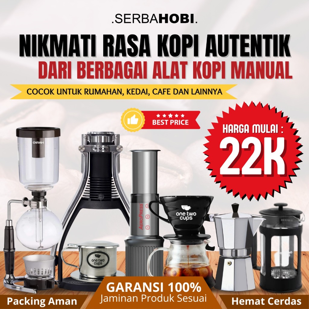 Jual Alat Kopi Manual / Rok Presso / Syphon / Coffee Press / V60 / Moka ...