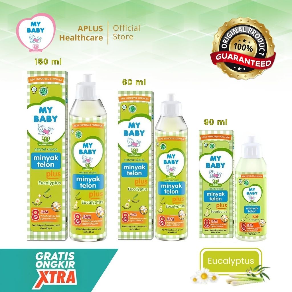 Jual MY BABY Minyak Telon Plus Eucalyptus Original / Hijau 60ml 90ml 150ml Anti Nyamuk | Shopee ...