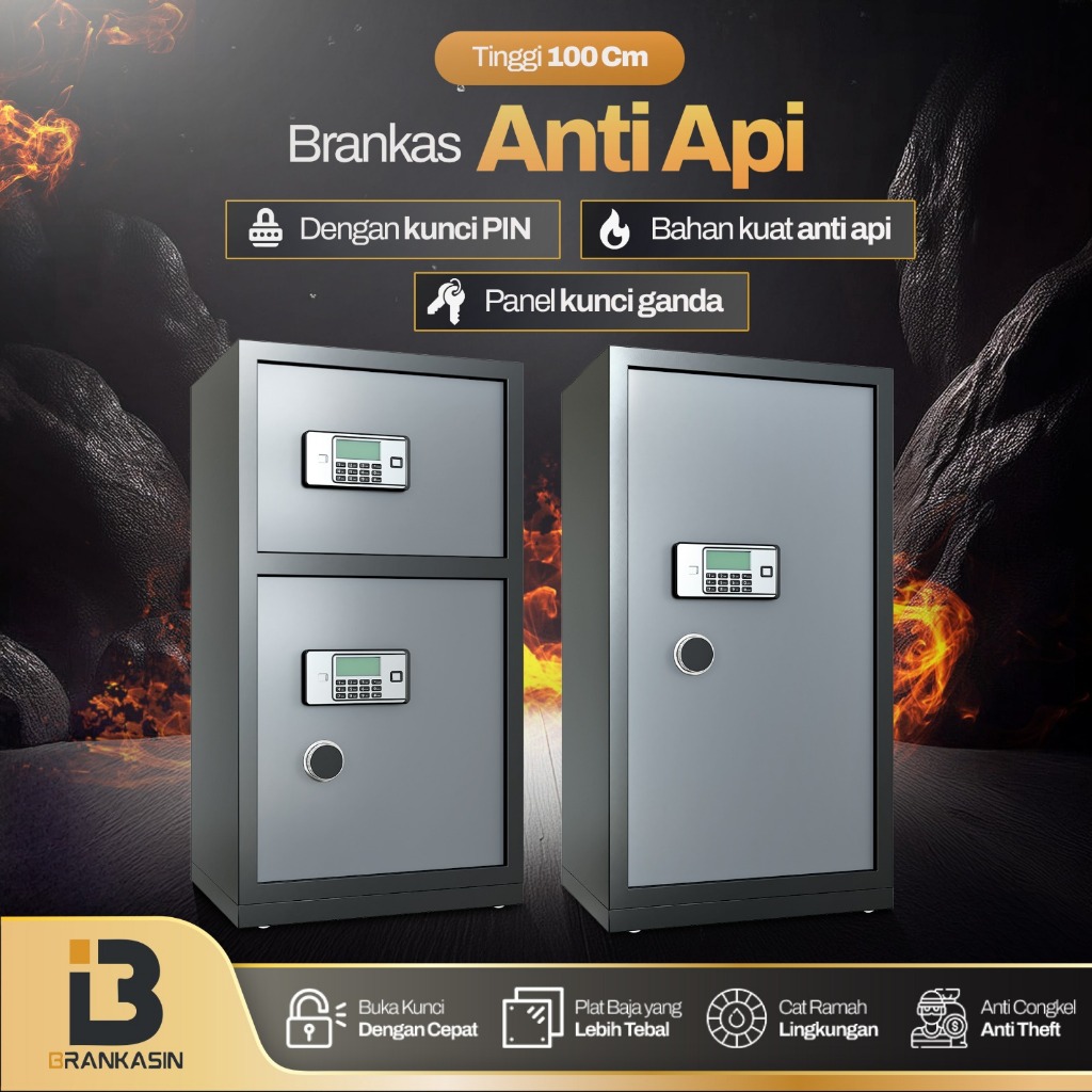 Jual Brankas Digital 100-150CM 1 & 2 Pintu Anti Api Brangkas Uang Emas ...