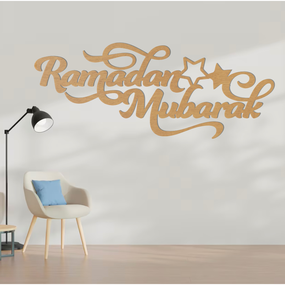 Jual Backdrop Ramadan Mubarak Bintang Ramadhan Lebaran Hiasan Dinding ...