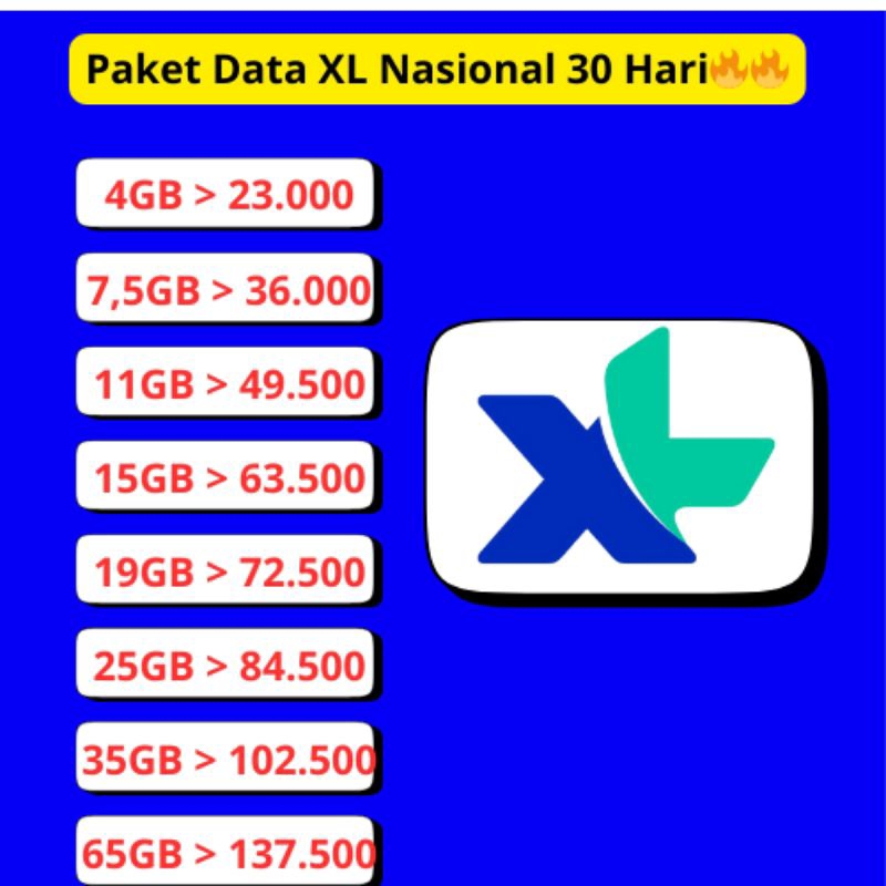 Jual Rapha Cell | Paket Data Kuota XL 30 Hari Nasional Kuota Full 24 Jam Termurah | Shopee Indonesia