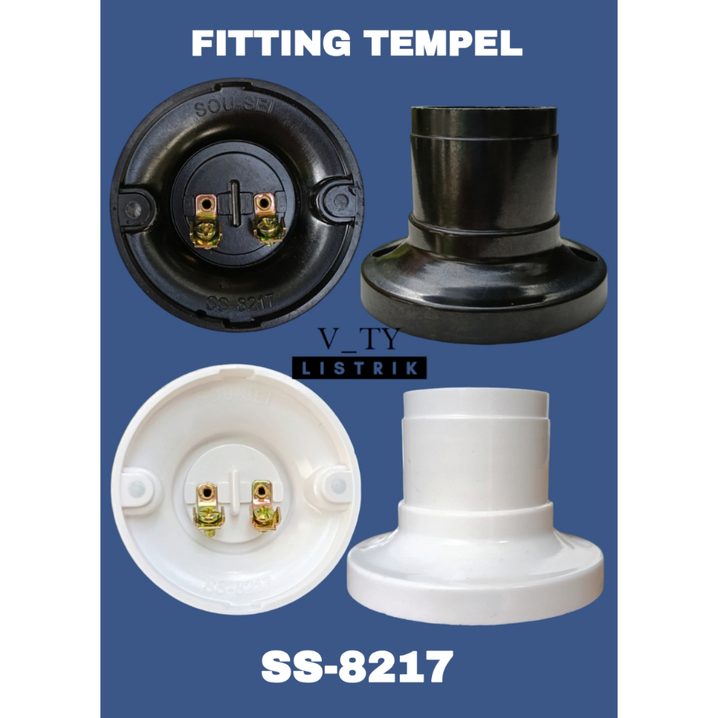 Jual FITTING LAMPU TEMPEL/ FITTING LAMPU PLAFON BULAT MODEL BROCO BAHAN ...