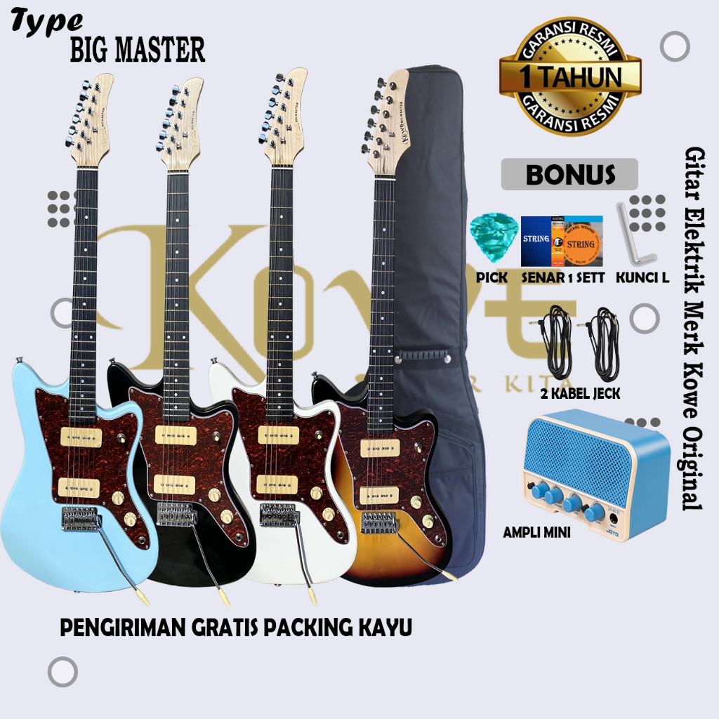 Jual Kowe Gitar listrik original merk Kowe Seri Big master | Shopee ...