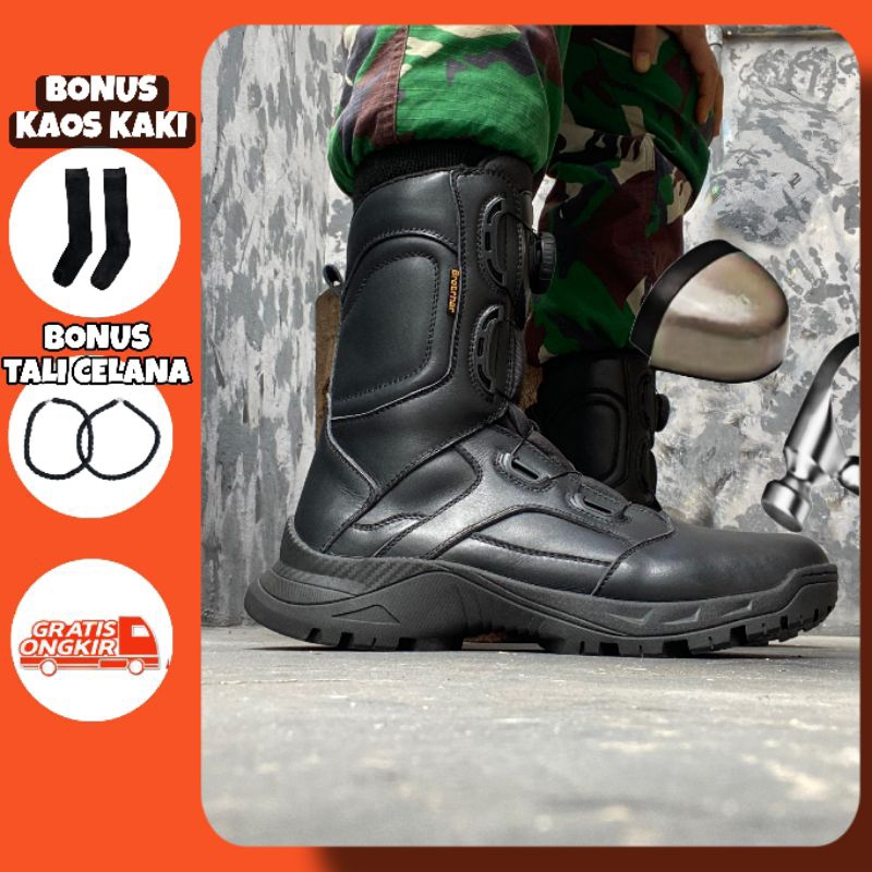 Jual Sepatu PDL Ujung Besi Full Kulit Tali Seling Baja Merk Brotrher ...