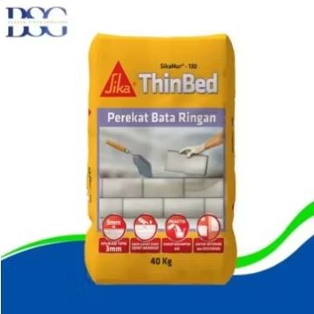 Jual SikaMur 130 Thinbed Mortar Instant Lem Perekat Bata Ringan 40KG | Shopee Indonesia