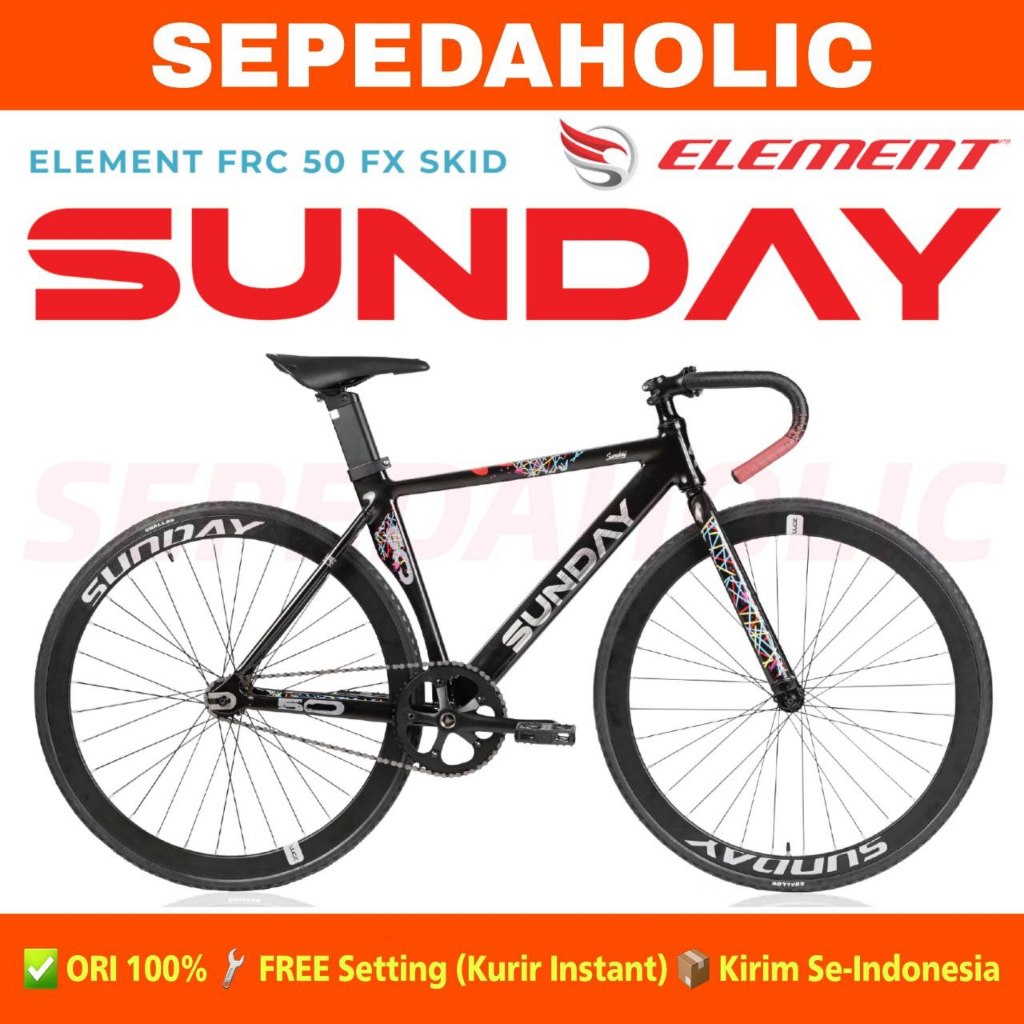 Jual Sepeda Fixie ELEMENT FX FRC 50 SKID SUNDAY Ukuran 700C Doltrap ...