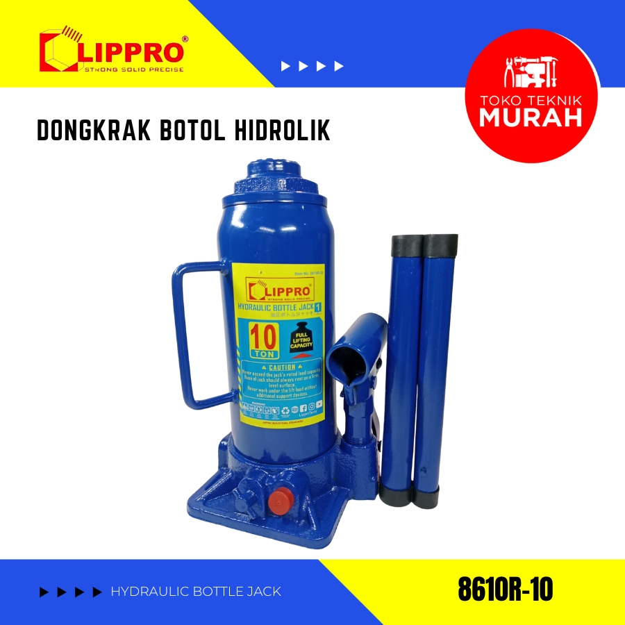 Jual Lippro 8610R-10 Dongkrak Botol 10 Ton - Hydraulic Bottle Jack ...