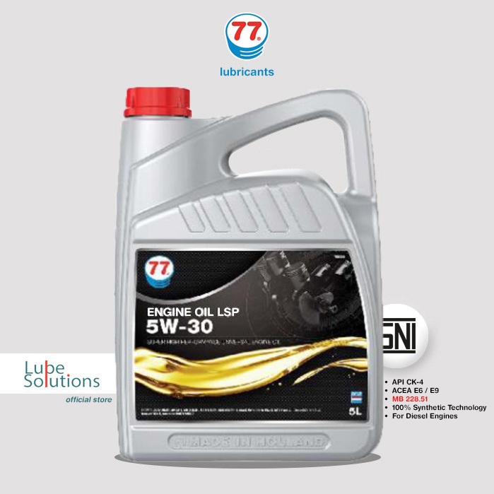 Jual OLI 77 LUBRICANTS ENGINE OIL DIESEL LSP 5W-30 API CK-4 FULL SYNTHETIC (GALON 5 LITER ...
