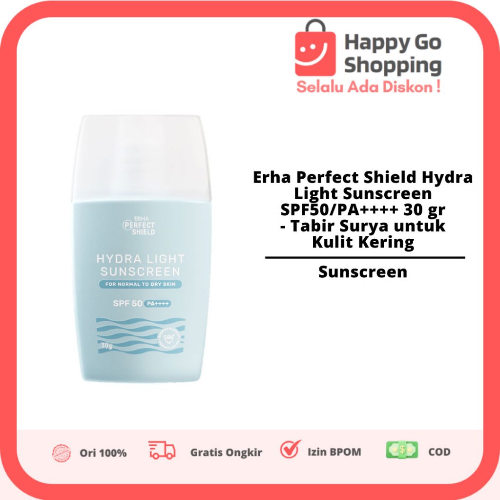 Jual Erha Perfect Shield Hydra Light Sunscreen SPF50/PA++++ 30 gr - Tabir Surya untuk Kulit ...