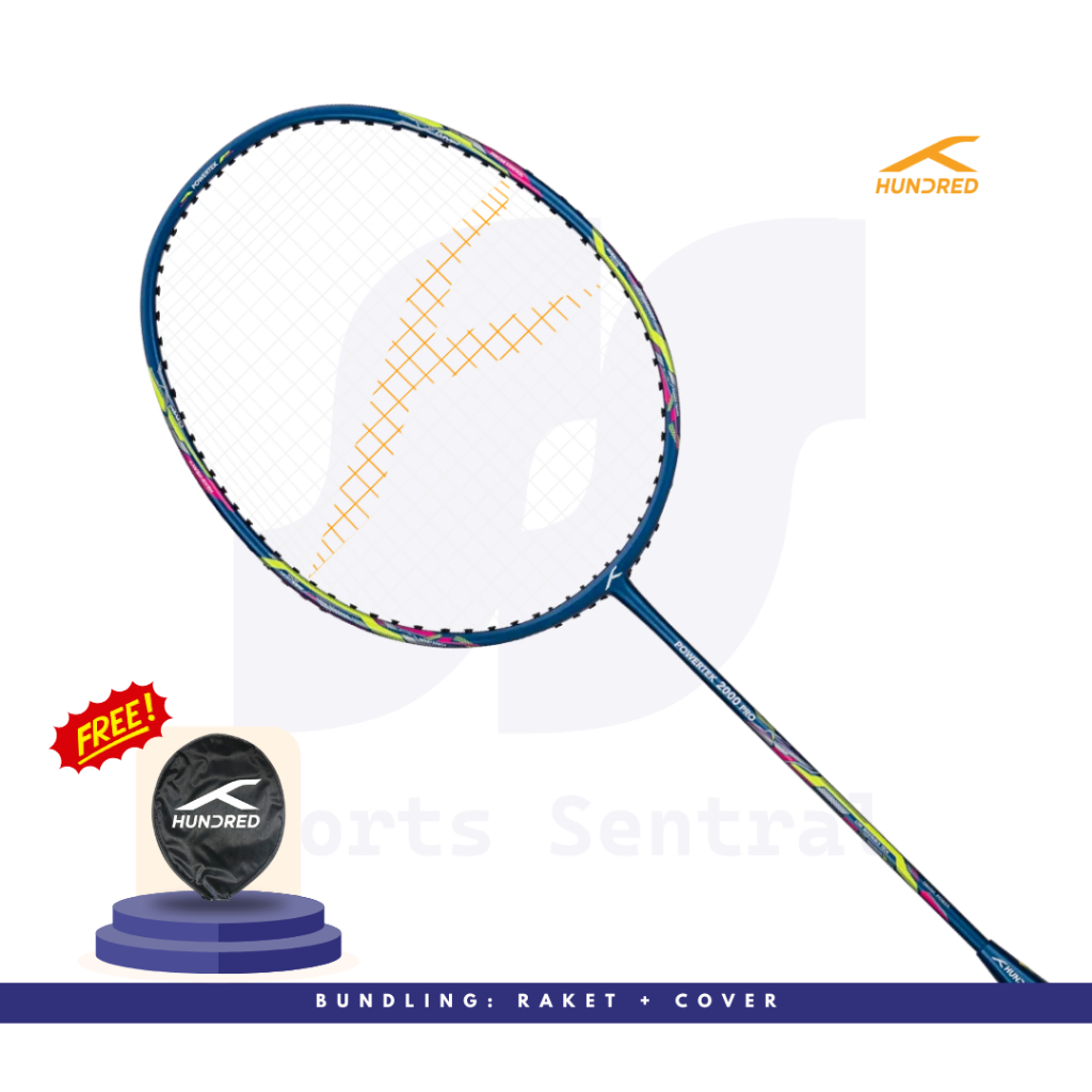 Jual Hundred Raket Badminton Powertek 2000 Pro Free Cover (Sudah ...
