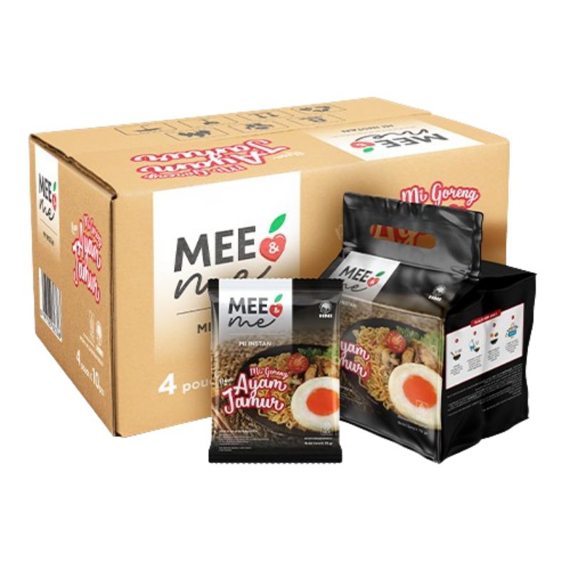 Jual Mee & me Instan Goreng Rasa Ayam Jamur - Mie Instan Herbal 1 Kardus - hni hpai (isi 40 pcs ...