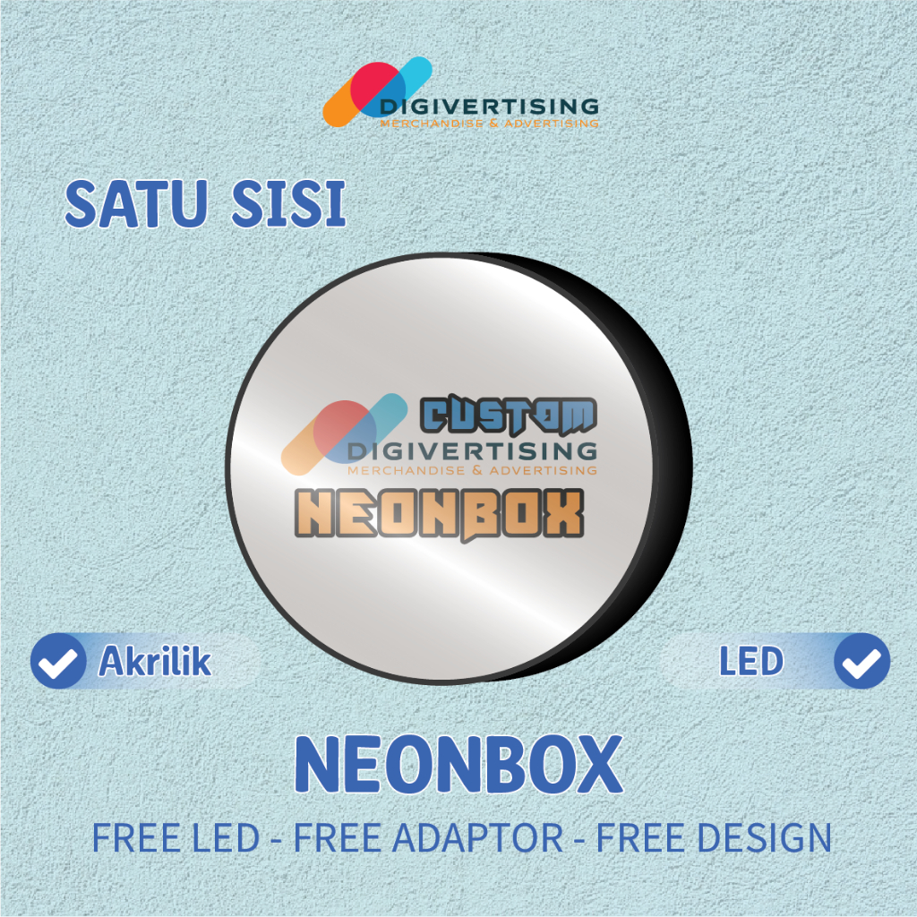 Jual Neonbox Akrilik 60cm Satu Sisi / Custom Nama Usaha / Nama Merek ...