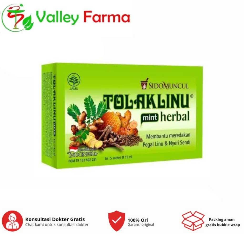 Jual Tolak Linu Mint Herbal 15 ml untuk Meredakan Pegal Linu (5 Sachet ...