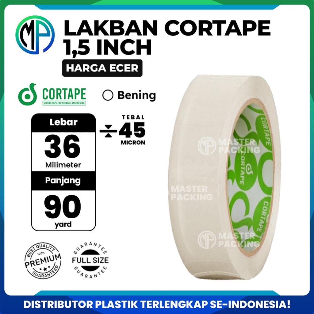 Jual Lakban / Selotip / Isolasi / OPP Tape Cortape Bening 36mm x 90yard ...