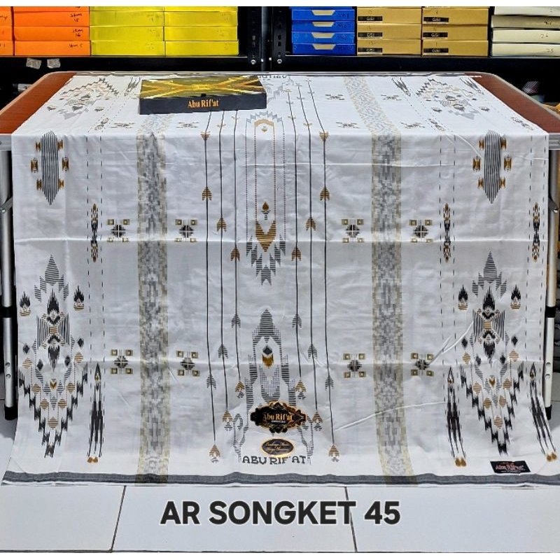 Jual SARUNG ABU RIFAT SONGKET MOTIF BHS TERBARU | Shopee Indonesia