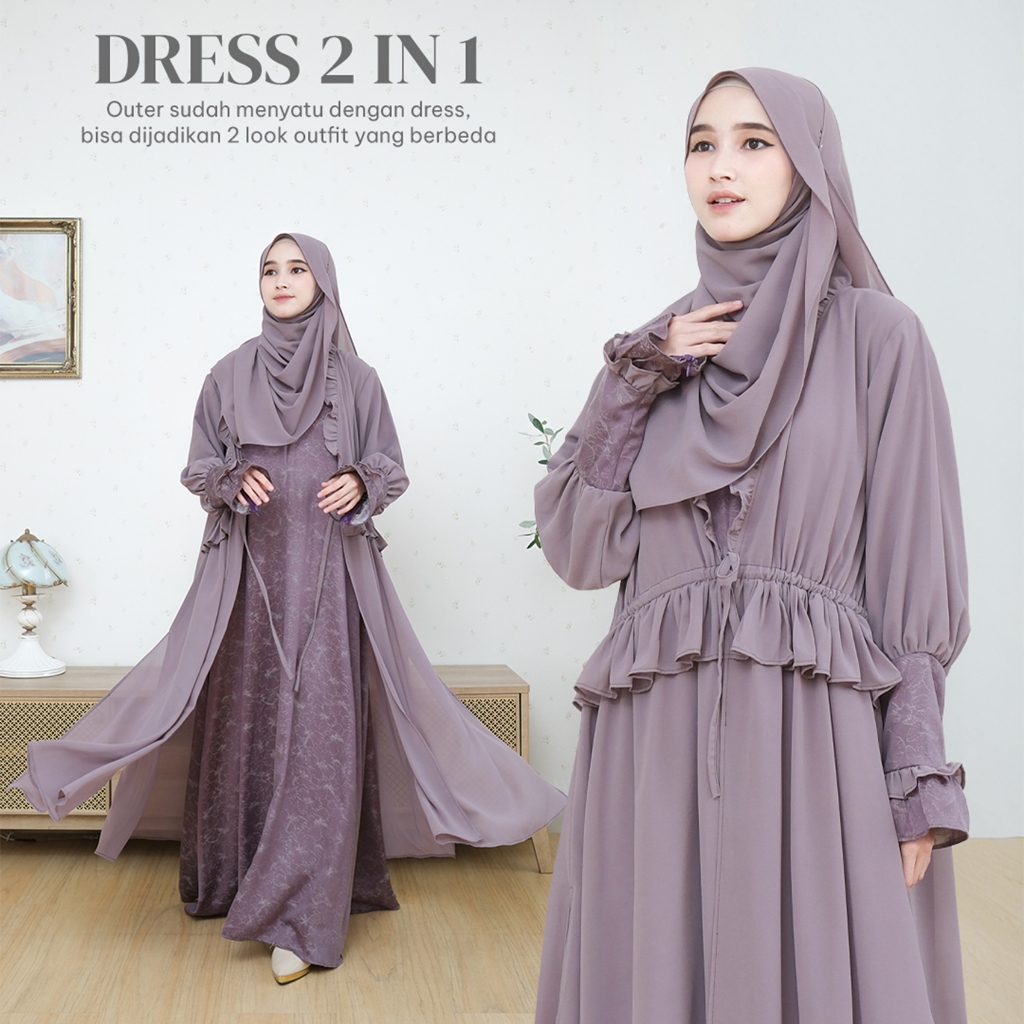 Jual ZAYRA HIJAB | MAHLA DRESS | - Eid Series Premium | Gamis Jumbo Syari Silk Ceruti Babydoll ...