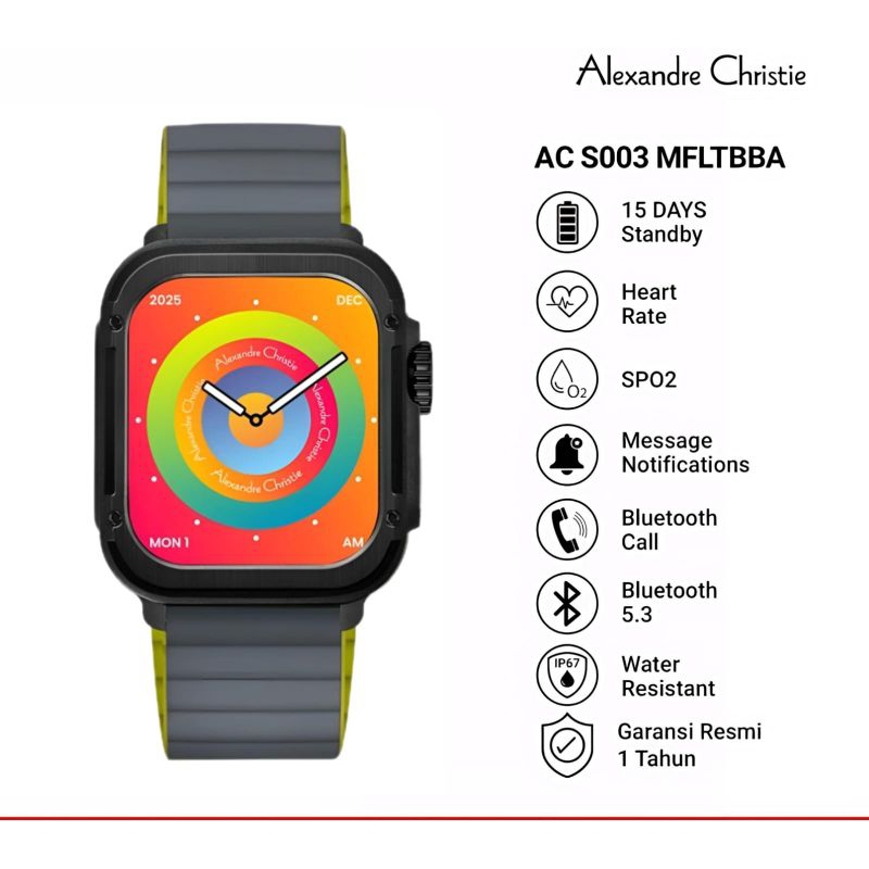 Jual Jam Tangan Pria Smartwatch Alexander Christie Gen 3 AC S003 Dial ...