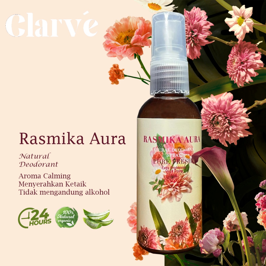 Jual Rasmika Aura Deodoran Spray Pure Fresh 60ml [HALAL] DEORA NATURAL ...