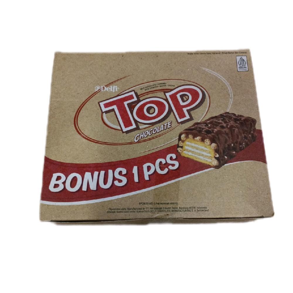 Jual delfi top wafer cokelat ecer 2500 | box isi 12 bungkus | Shopee Indonesia