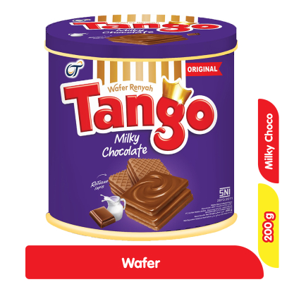 Jual Tango Wafer Milky Chocolate Kaleng 200 g | Shopee Indonesia