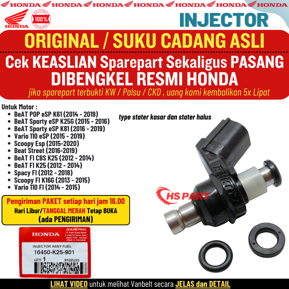 Jual Injeksi Injector Injektor Beat Fi Esp POP Street Stater Kasar ...