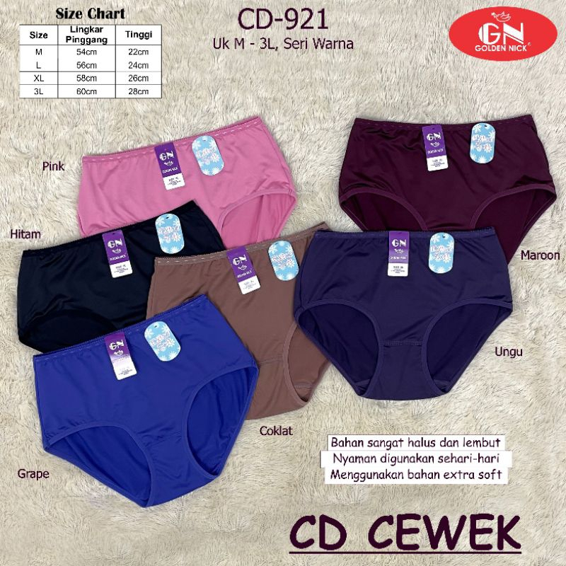 Jual ( 6pcs ) CD Golden Nick 921 | Celana Dalam Wanita Golden Nick ...