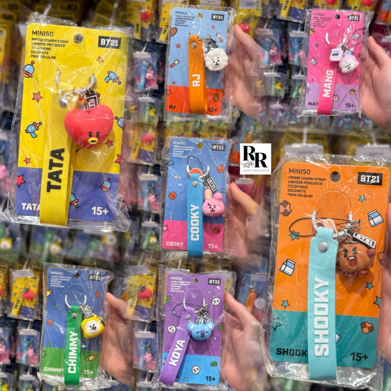 Jual Miniso x BT21 - Keychain / Ganci / BT21 Collection Phone Charm ...