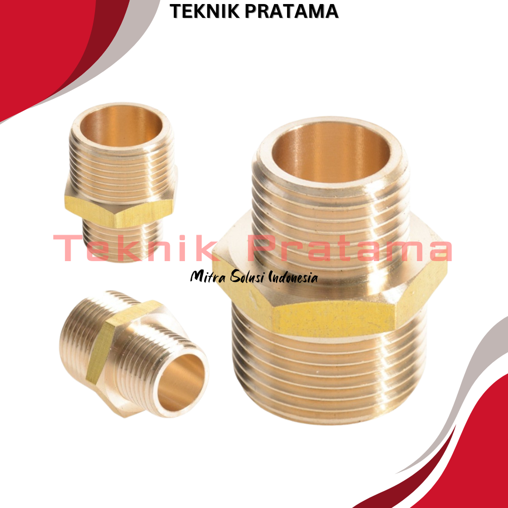 Jual DOUBLE NIPPLE / DOBEL NEPEL KUNINGAN 1/2" x 3/8" drat luar | Shopee Indonesia