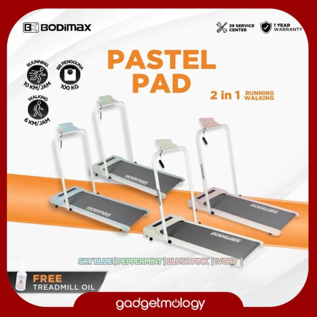 Jual BODIMAX RUNNING PAD PASTEL - Treadmill Running Walking Pad Alat ...
